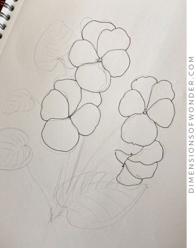 How To Draw A Violet Flower