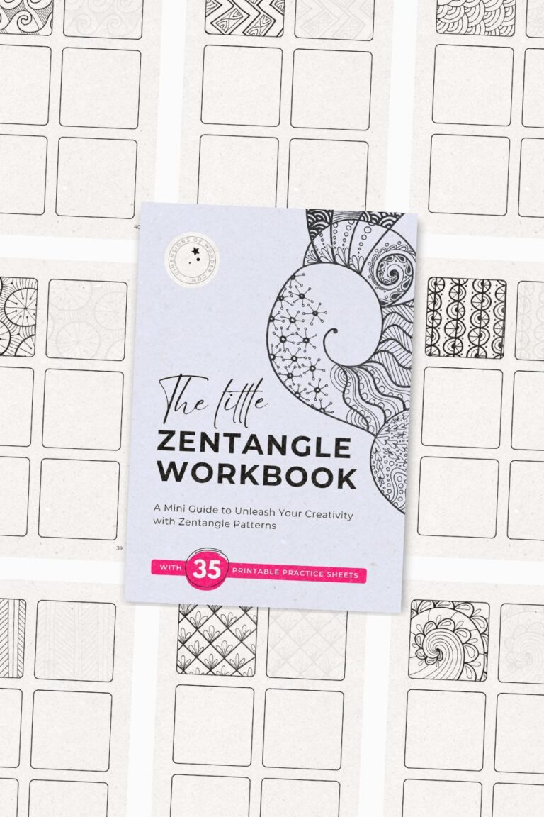 The Little Zentangle Workbook (Incl. 35 Printable Practice Pages)