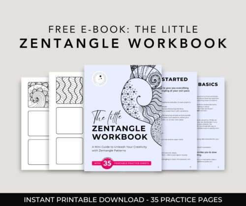 The Little Zentangle Workbook (Incl. 35 Printable Practice Pages)